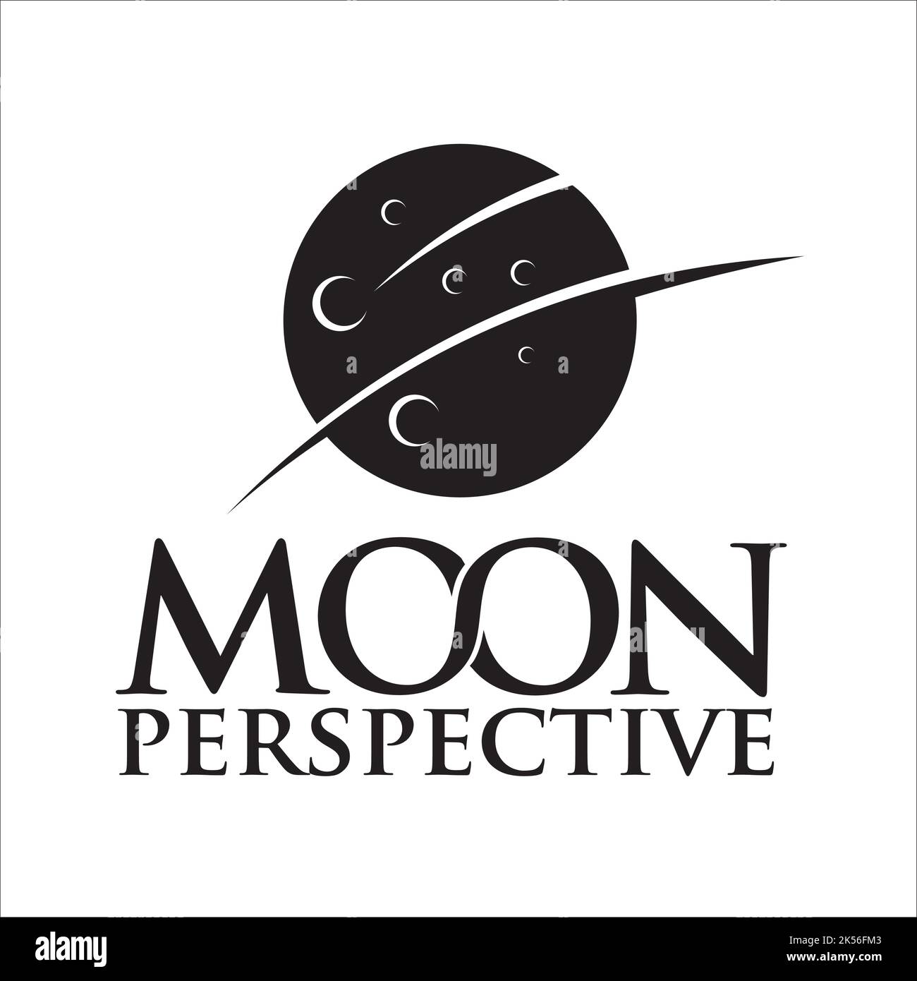 moon perspective exclusive logo design inspiration Stock Vector Image ...