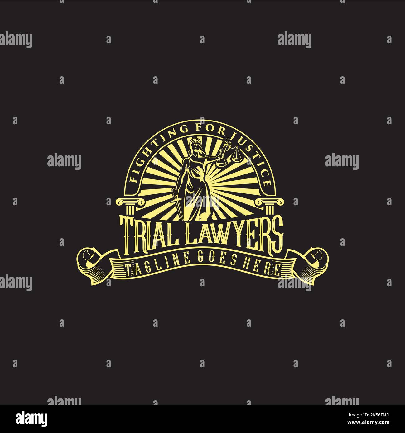 fighting justice trial lawyers logo exclusive design inspiration Stock ...