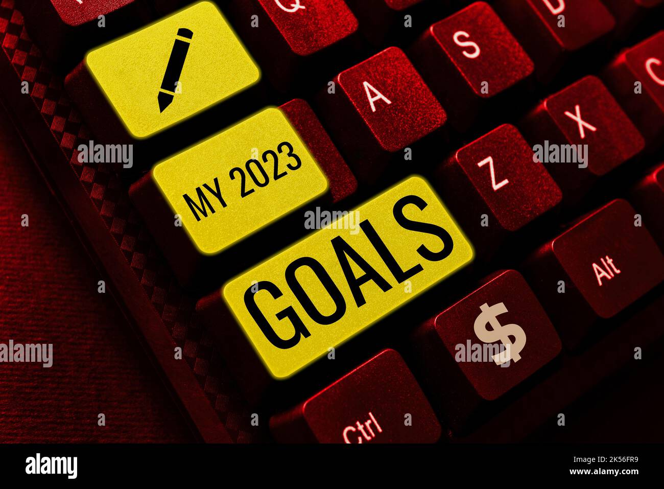 Inspiration showing sign My 2023 Goals, Word Written on setting up ...