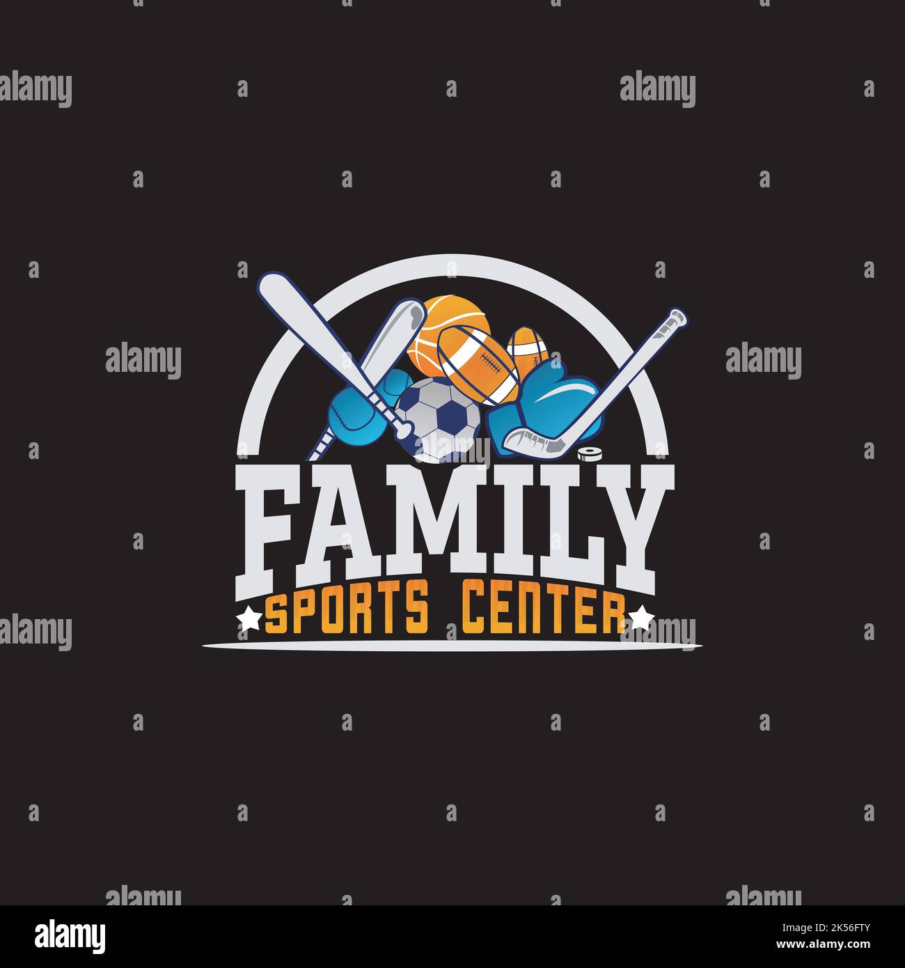 family sport center logo exclusive design inspiration Stock Vector ...