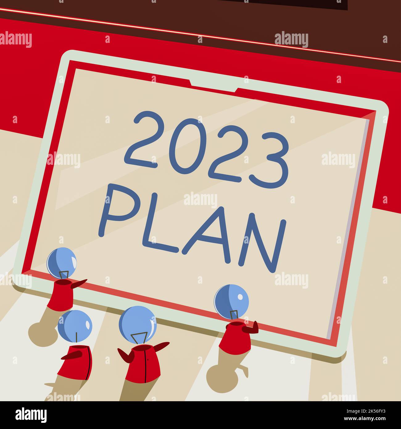 Text sign showing 2023 Plan, Word Written on setting up your goals and ...