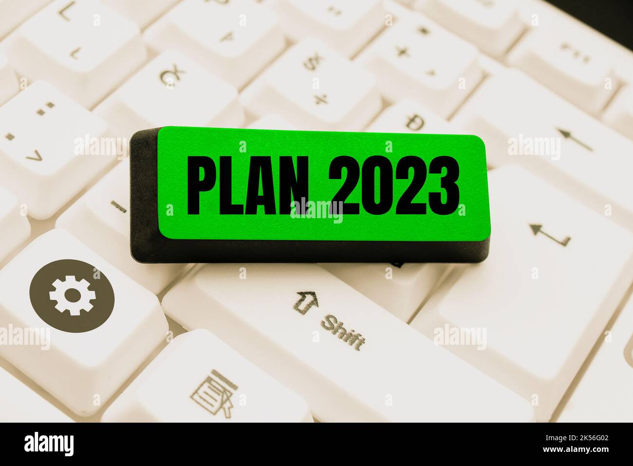 Sign displaying Plan 2023, Business showcase detailed proposal for ...