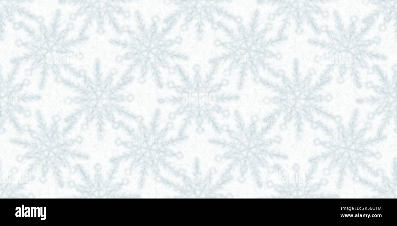Soft ice blue snow flake border pattern background. Simple minimal ...