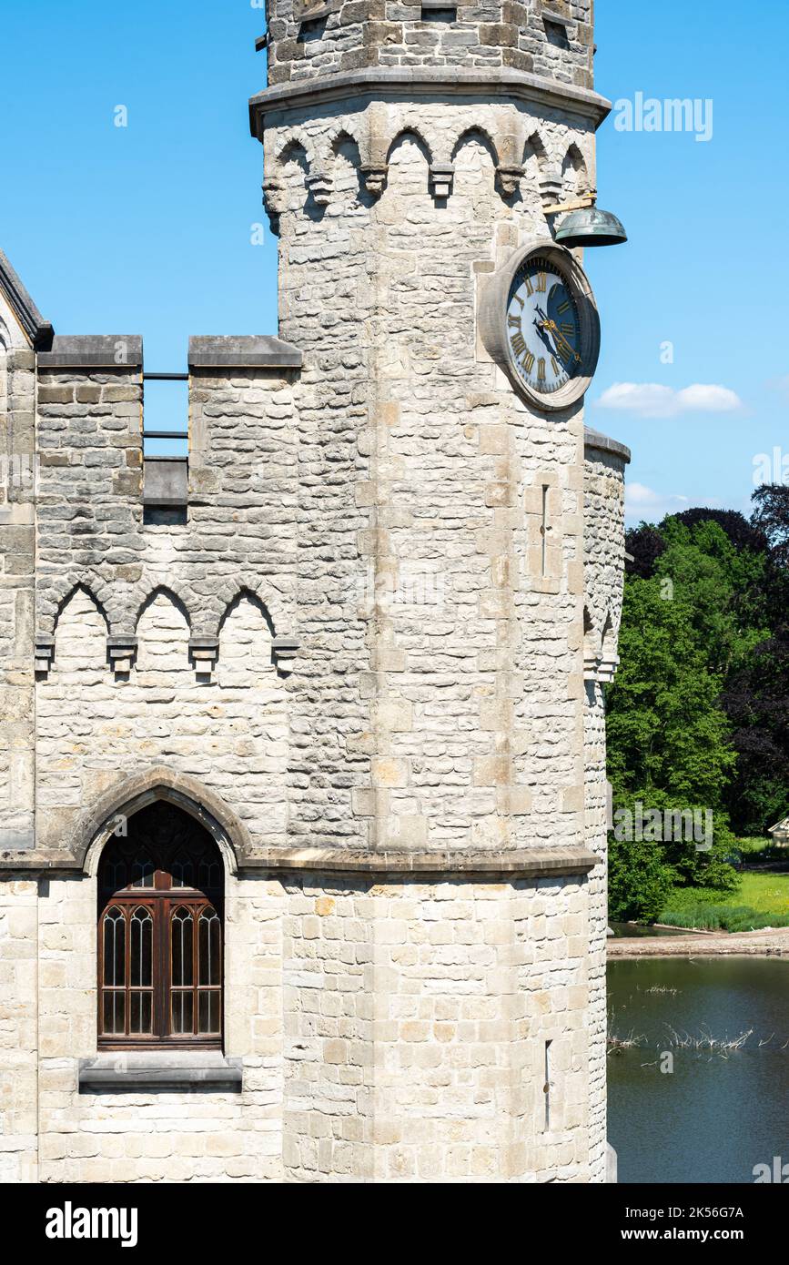 Meise, Flanders - Belgium - 02 09 2021 The Bouchout traditional castle ...