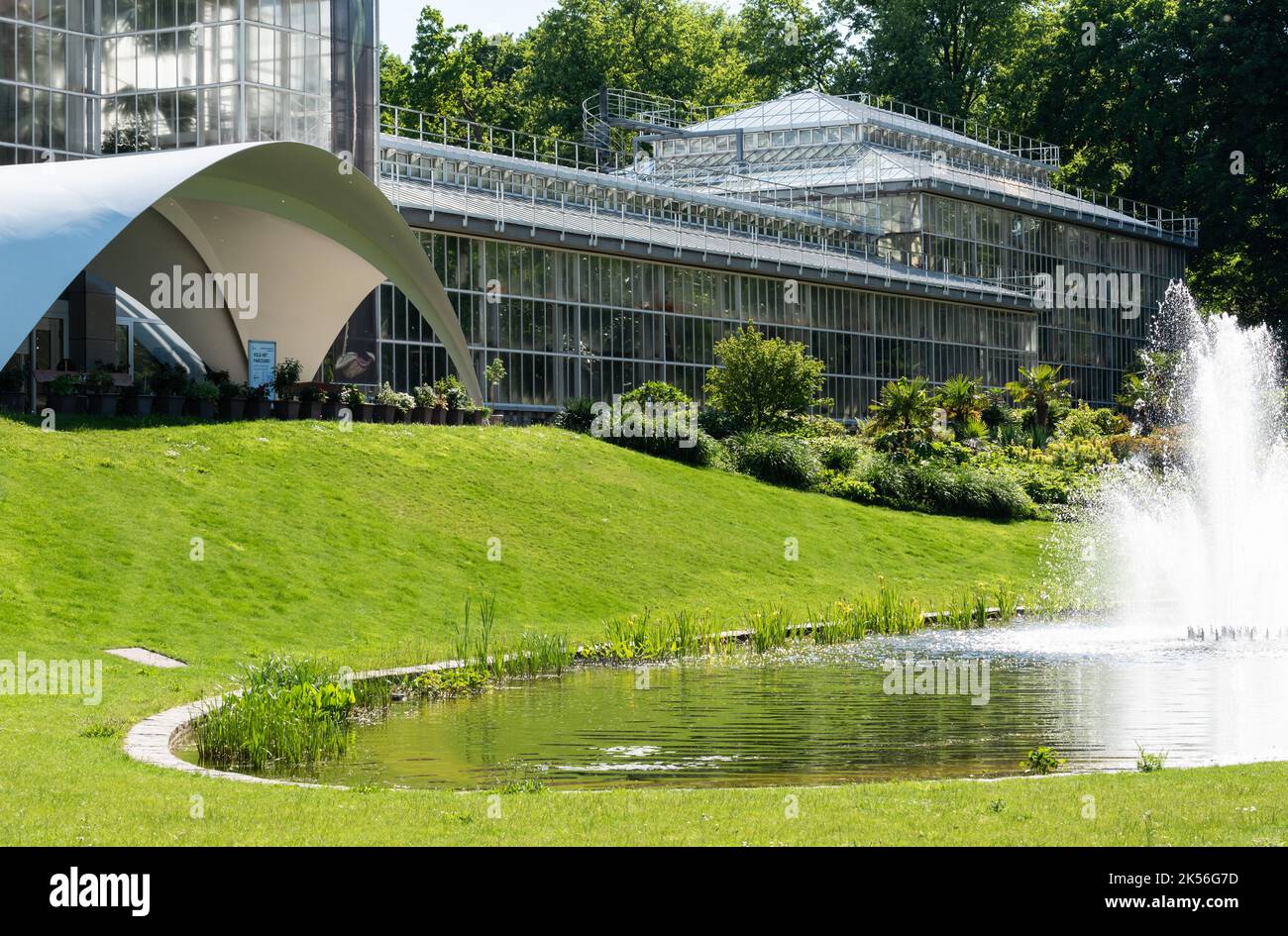 Meise, Flanders - Belgium - 02 09 2021 The Plant Palace greenhouse and ...
