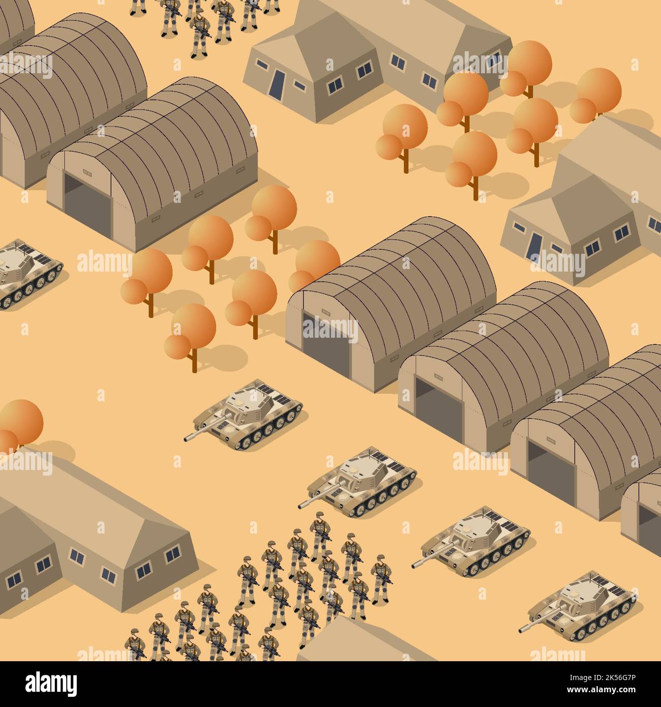Background 3D illustration army armed troop isometric armed military Stock Vector Image & Art ...