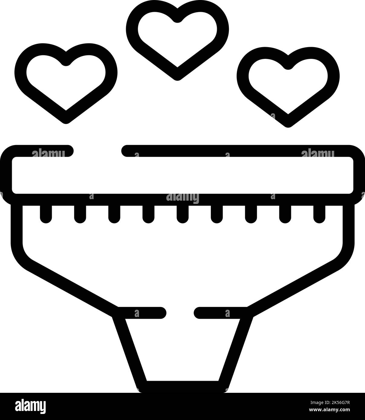 Like online funnel icon outline vector. Profit data. Content database ...