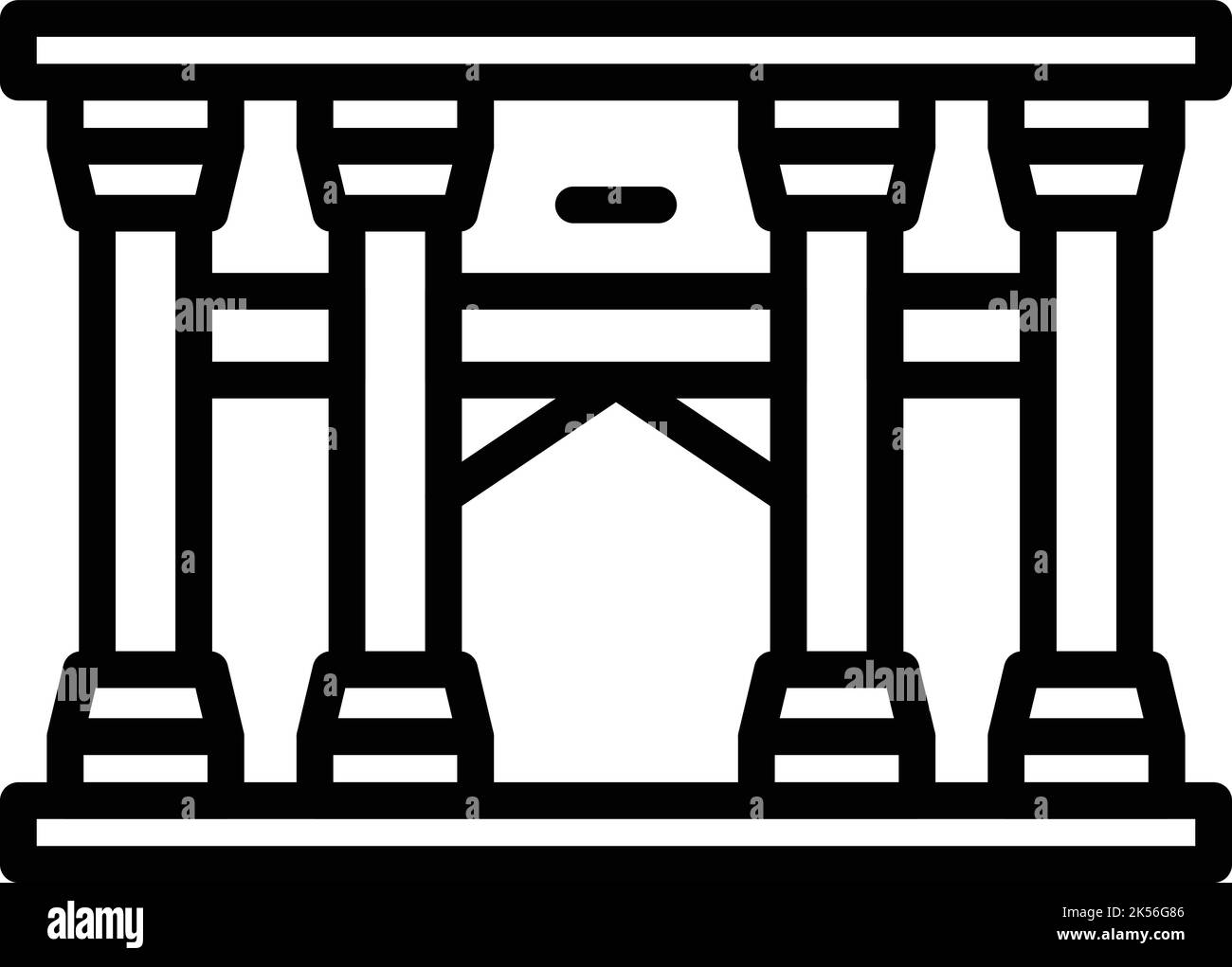 Opera column house icon outline vector. City landmark. Famous monument ...