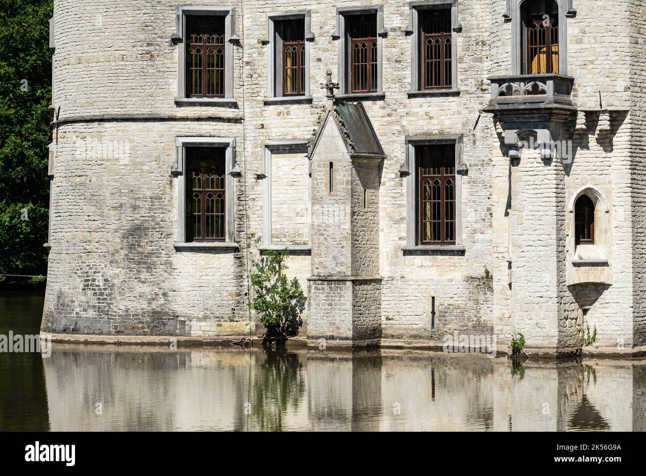 Meise, Flanders - Belgium - 02 09 2021 The Bouchout traditional castle ...