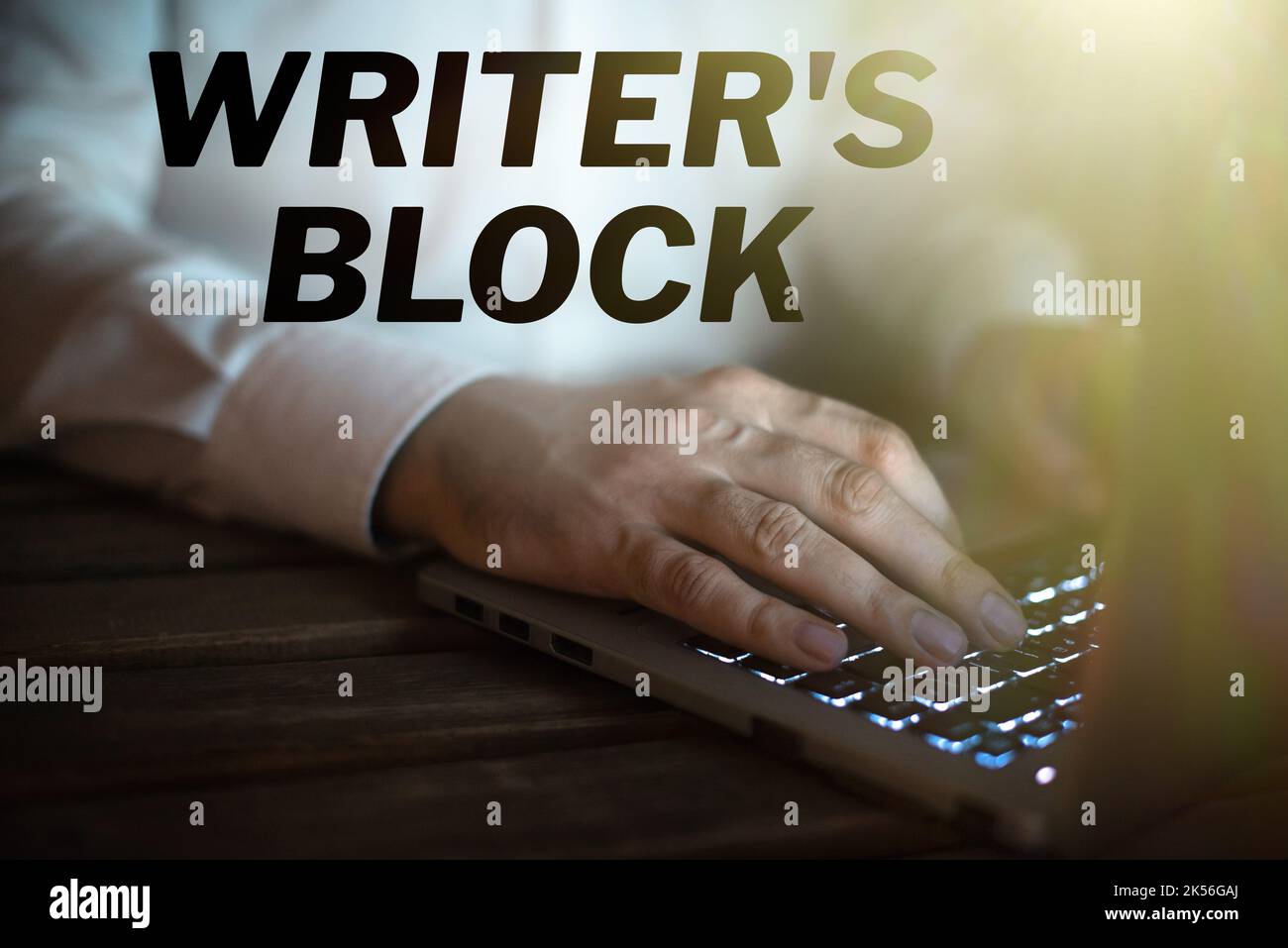 Text showing inspiration Writer'S Block, Business approach Condition of being unable to think of ...