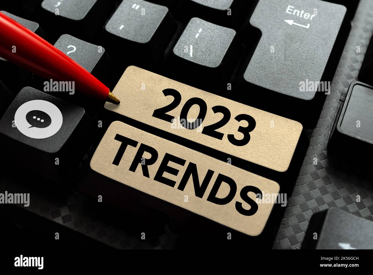 Writing displaying text 2023 Trends, Business overview things that is ...
