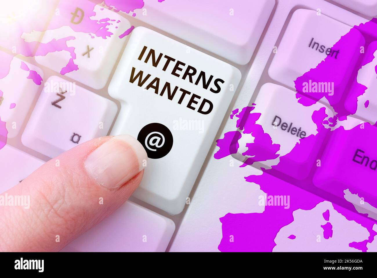 Text sign showing Interns Wanted, Business overview Looking for on the ...