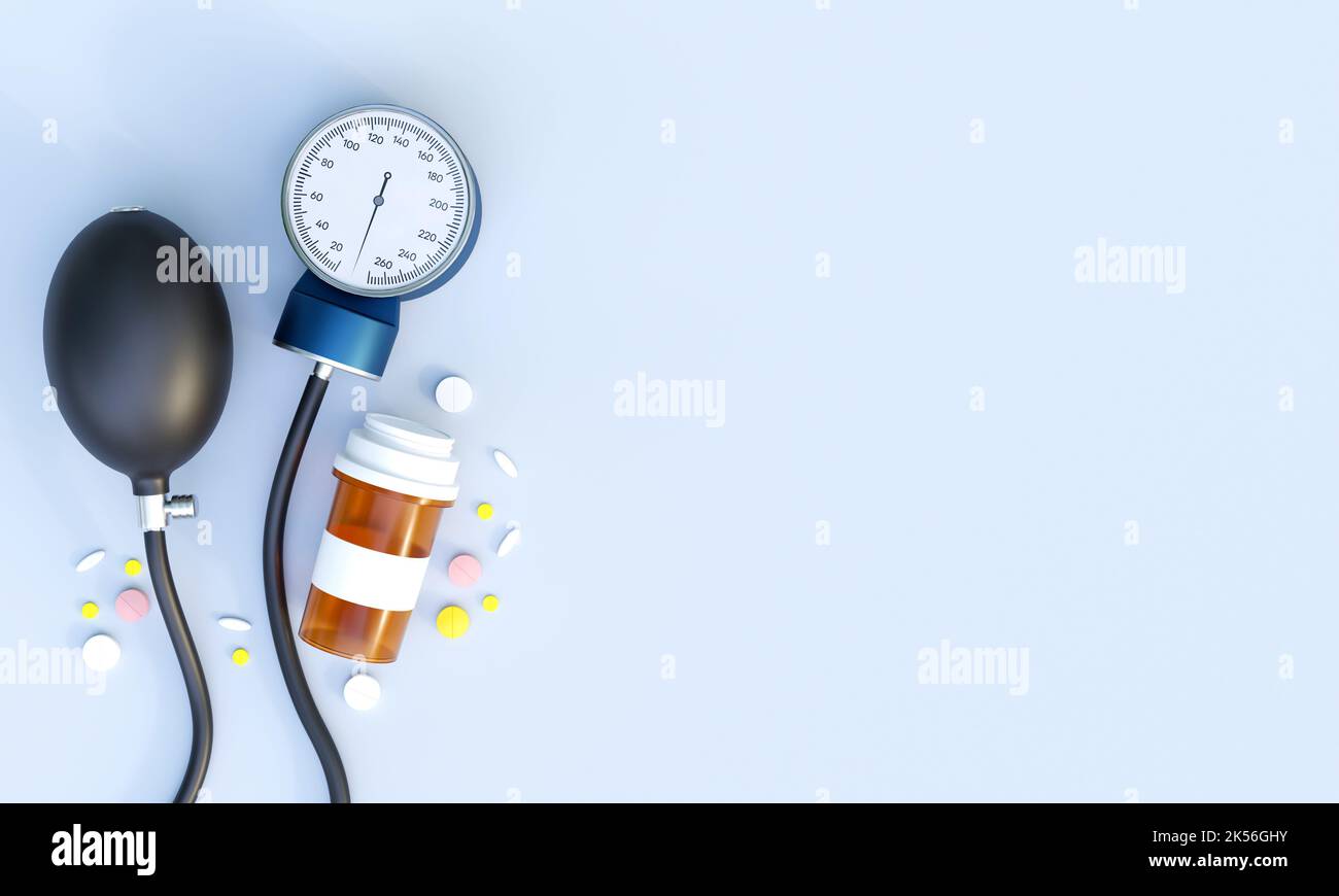 Blood pressure monitor isolated on white background, 3D Rendering Stock ...
