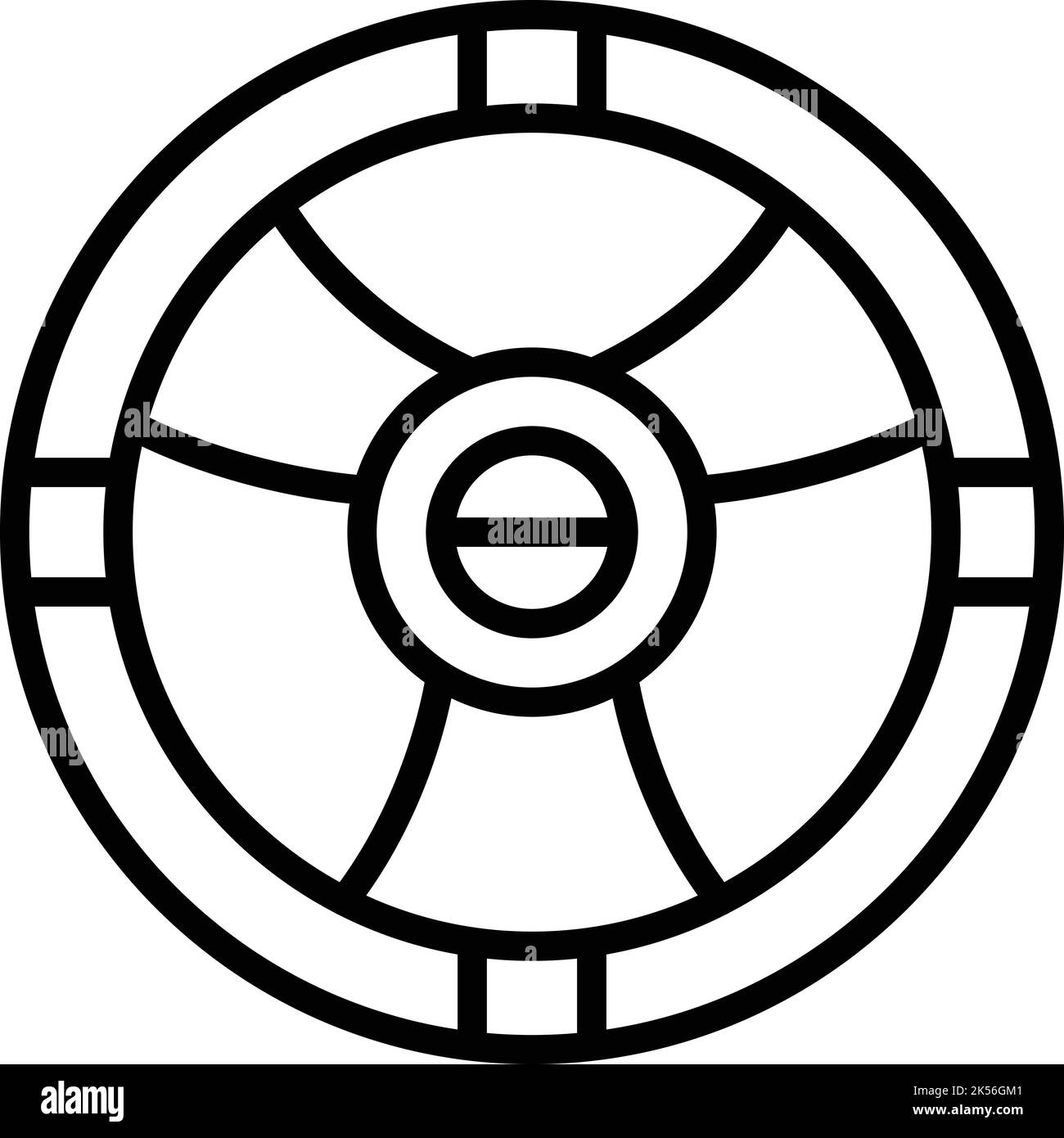 Car steering wheel icon outline vector. Engine water. Fluid temperature ...