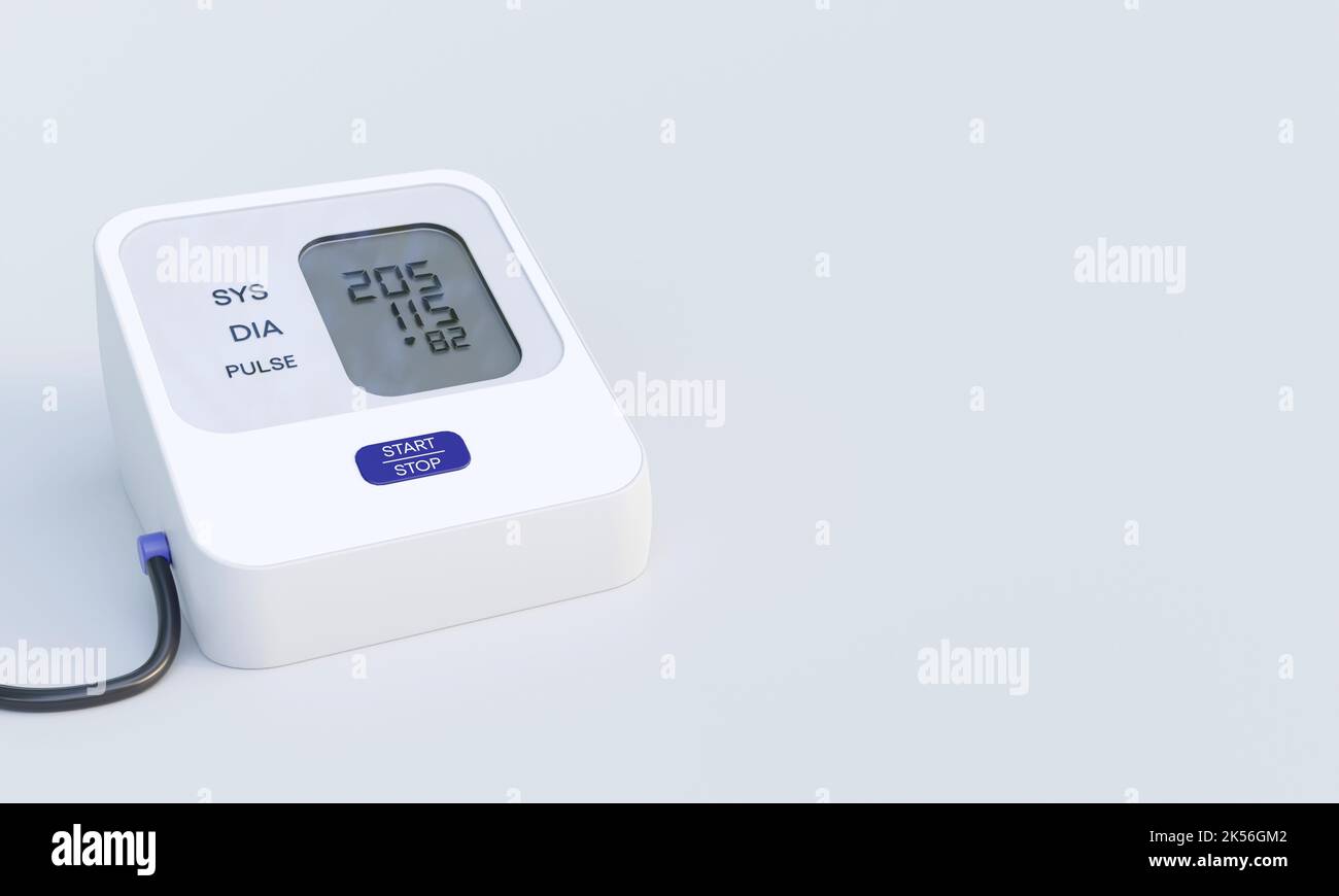 Blood pressure monitor isolated on white background, 3D Rendering Stock ...