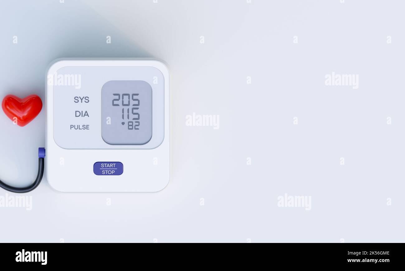 Blood pressure monitor isolated on white background, 3D Rendering Stock ...