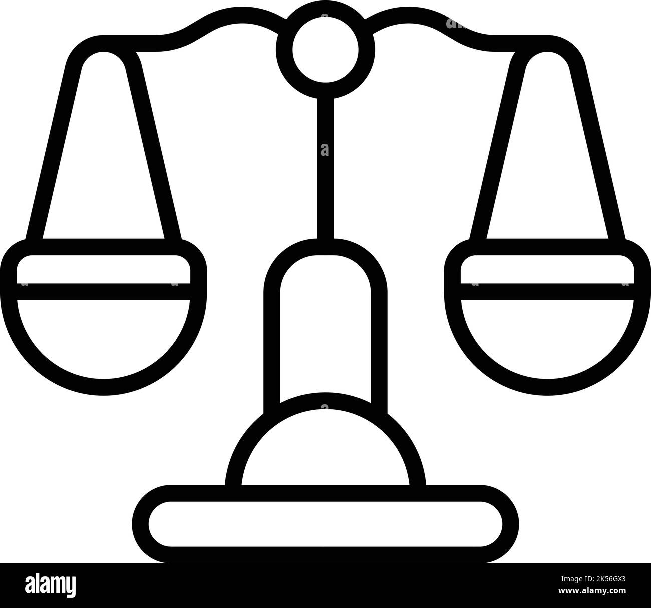 Justice balance icon outline vector. Hand jail. Arrest criminal Stock ...