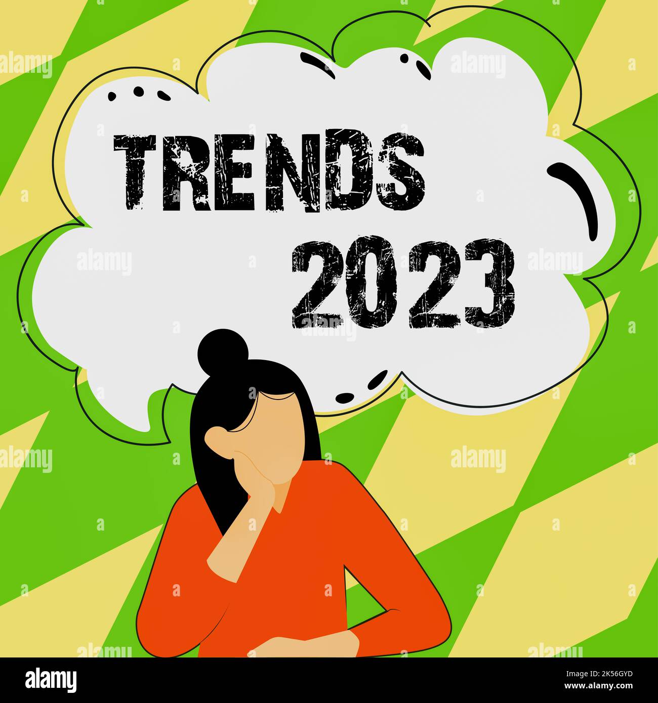 Handwriting text Trends 2023, Word Written on Upcoming year prevailing ...