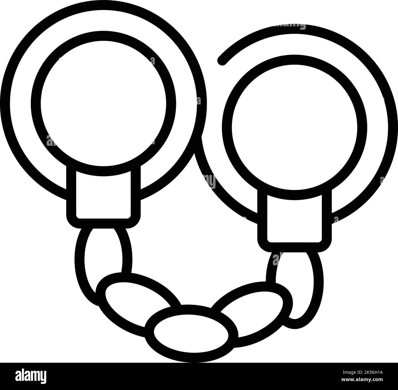 Handcuffs icon outline vector. Hand jail. Arrest cuff Stock Vector ...