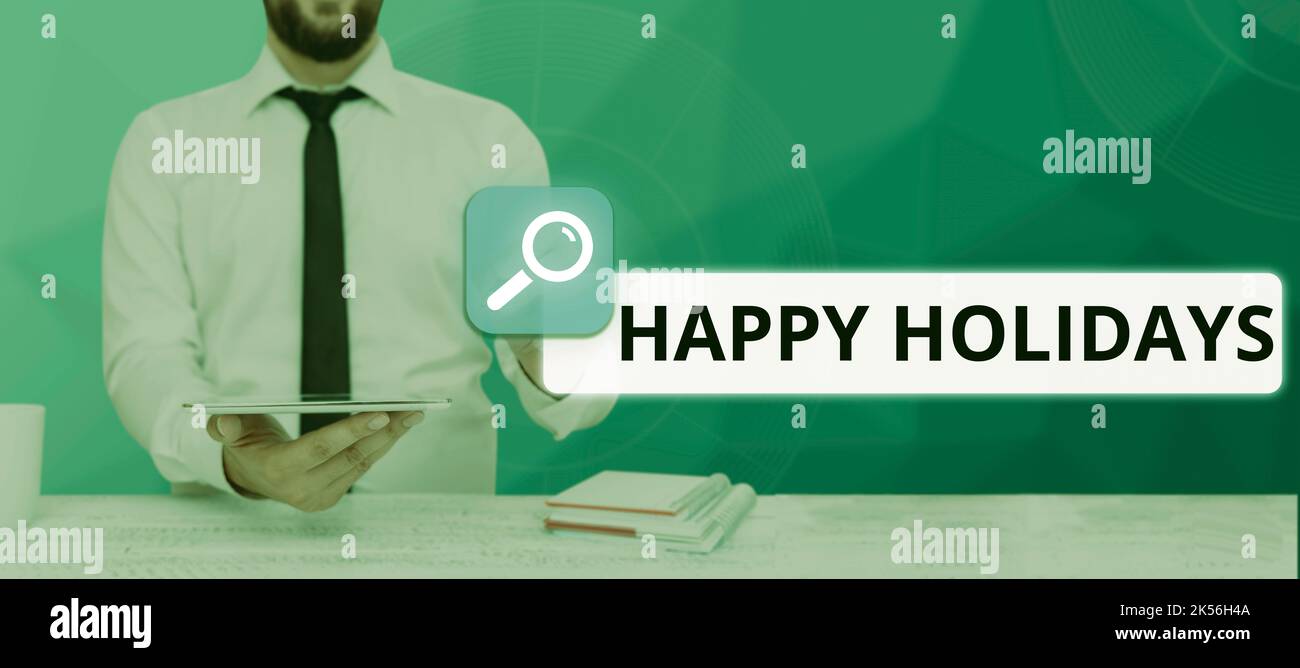 Inspiration showing sign Happy Holidays, Conceptual photo greeting used ...