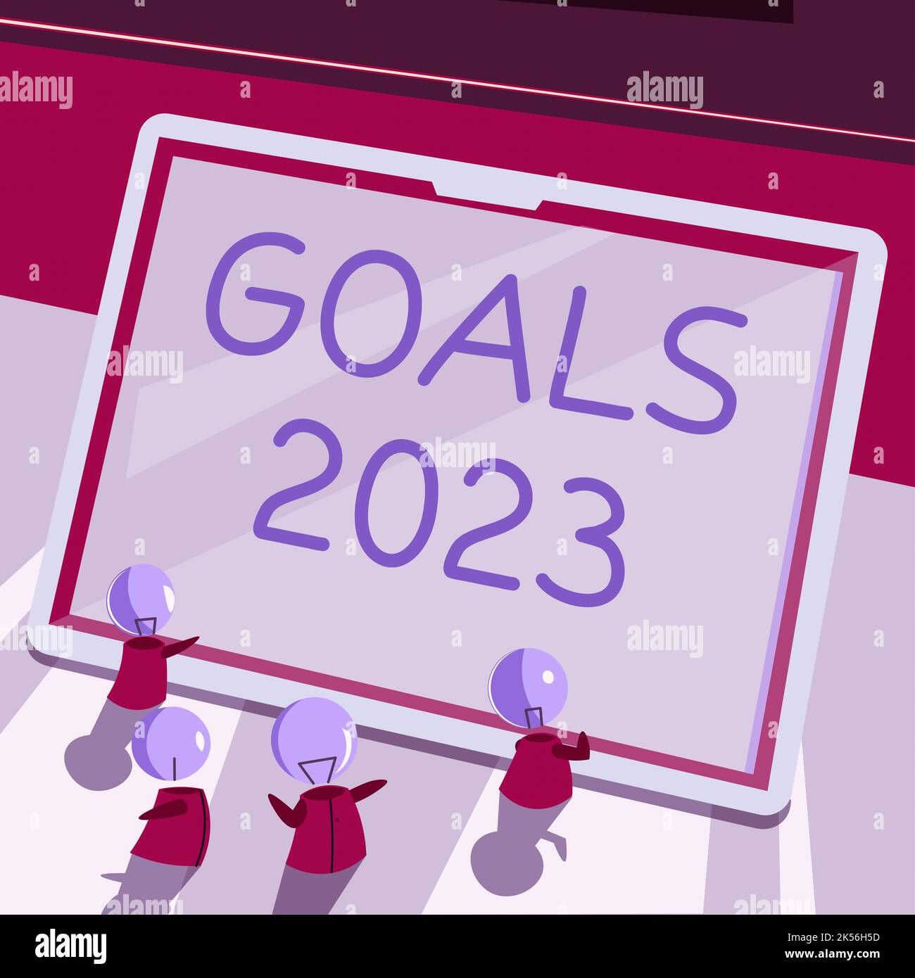 Hand writing sign Goals 2023, Business approach identifying something ...