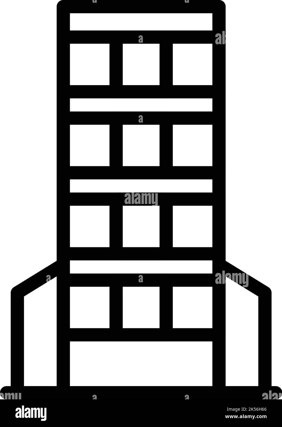 Building center icon outline vector. Modern city. Store mall Stock ...