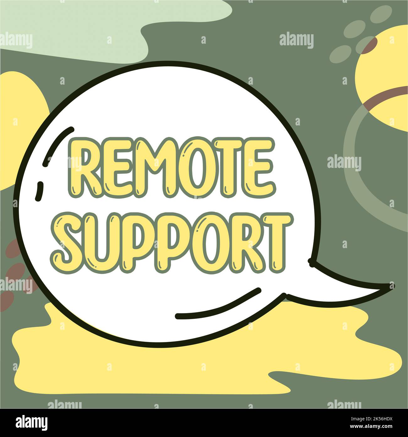 Inspiration showing sign Remote Support, Concept meaning help end-users ...