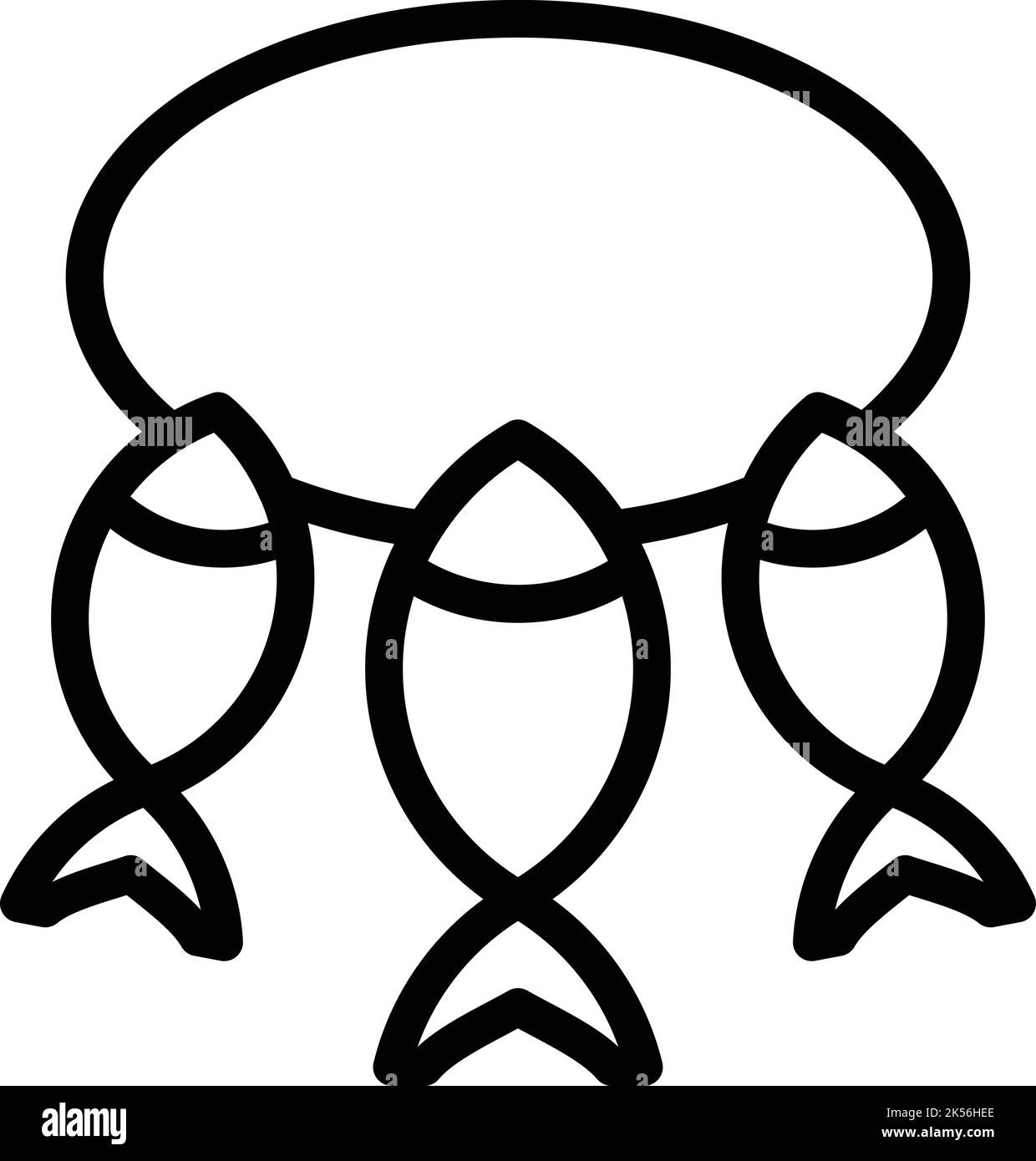 Alaska fish icon outline vector. Ice snow. Eskimo travel Stock Vector ...