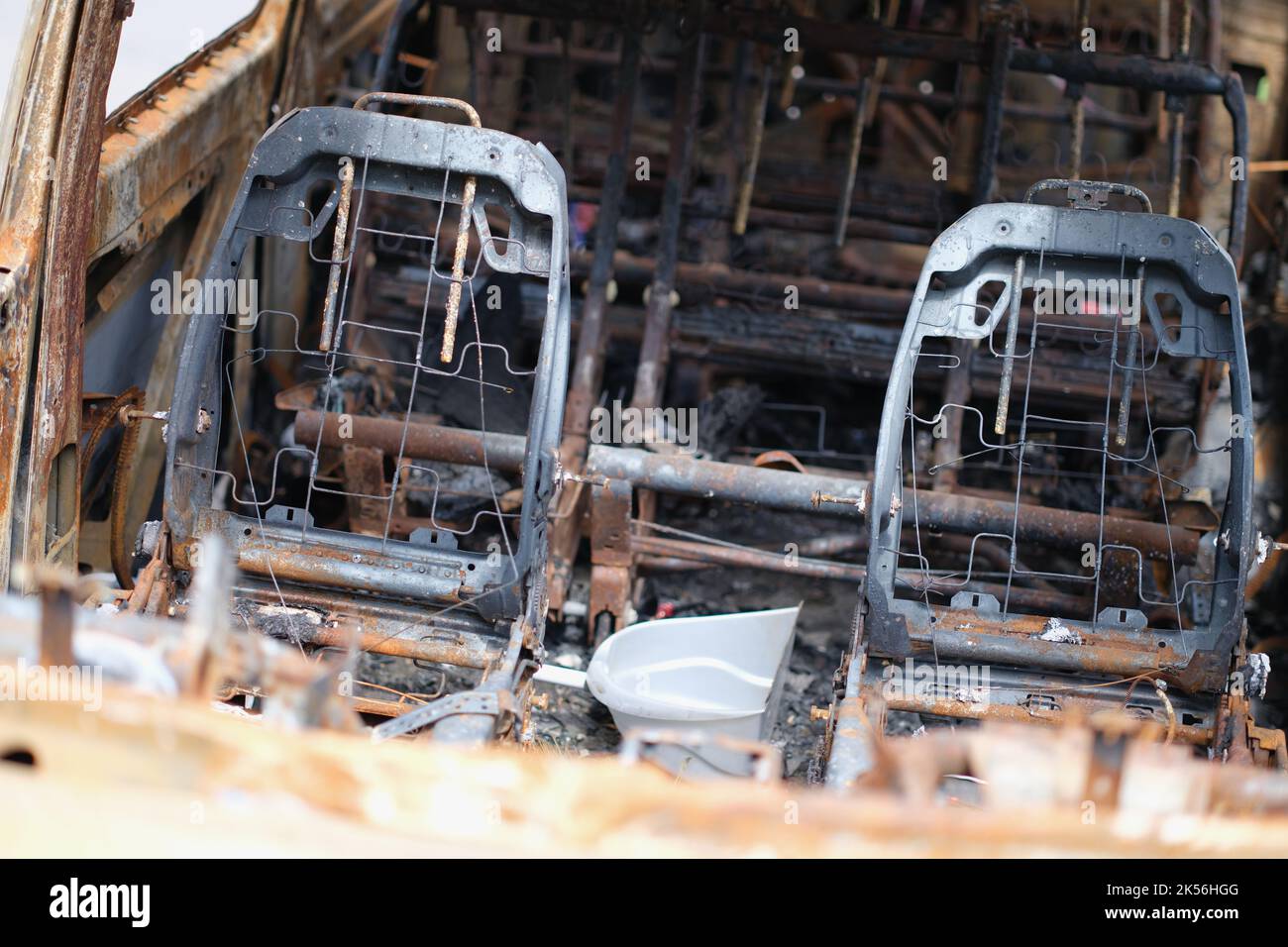 Burnt car interior hi-res stock photography and images - Alamy