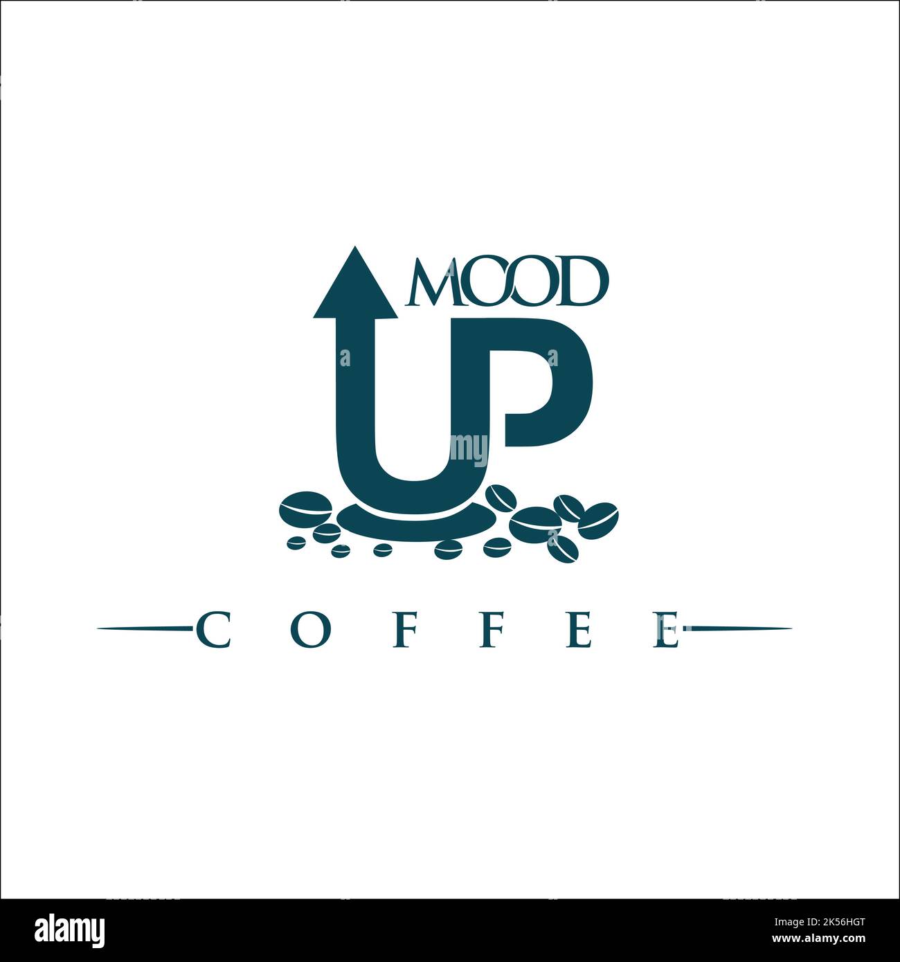 mood up coffee exclusive logo design inspiration Stock Vector Image ...