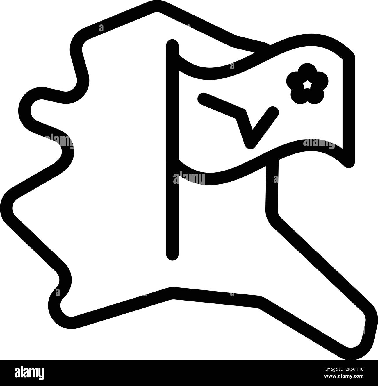 Alaska landmark icon outline vector. Winter glacier. Snow emblem Stock ...