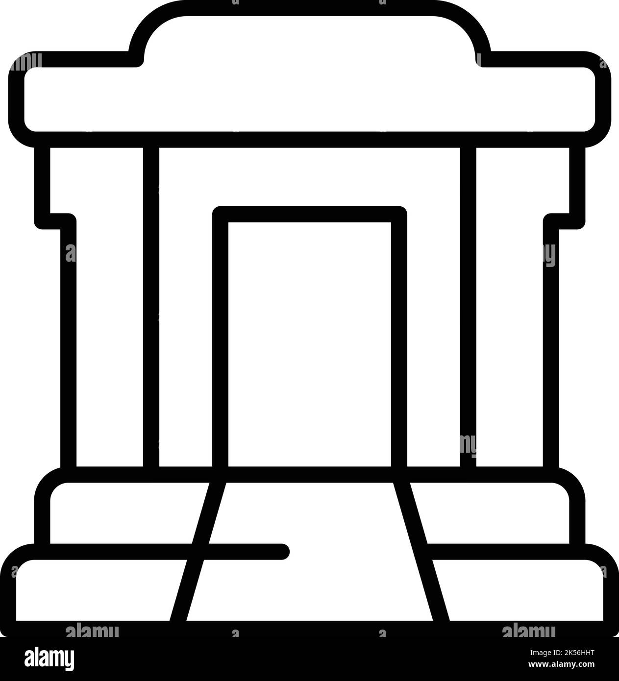 Police building icon outline vector. Crime jail. Chain prison Stock ...