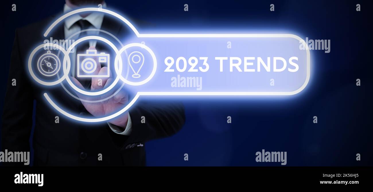 Handwriting text 2023 Trends, Business concept things that is famous ...