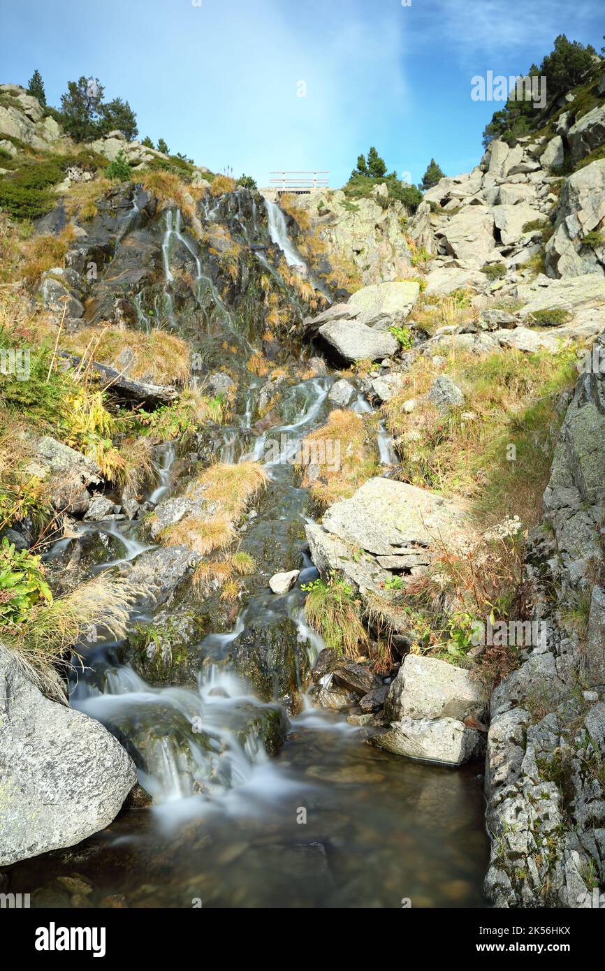 long exposure wide angle landscape photography of a waterfall in the ...