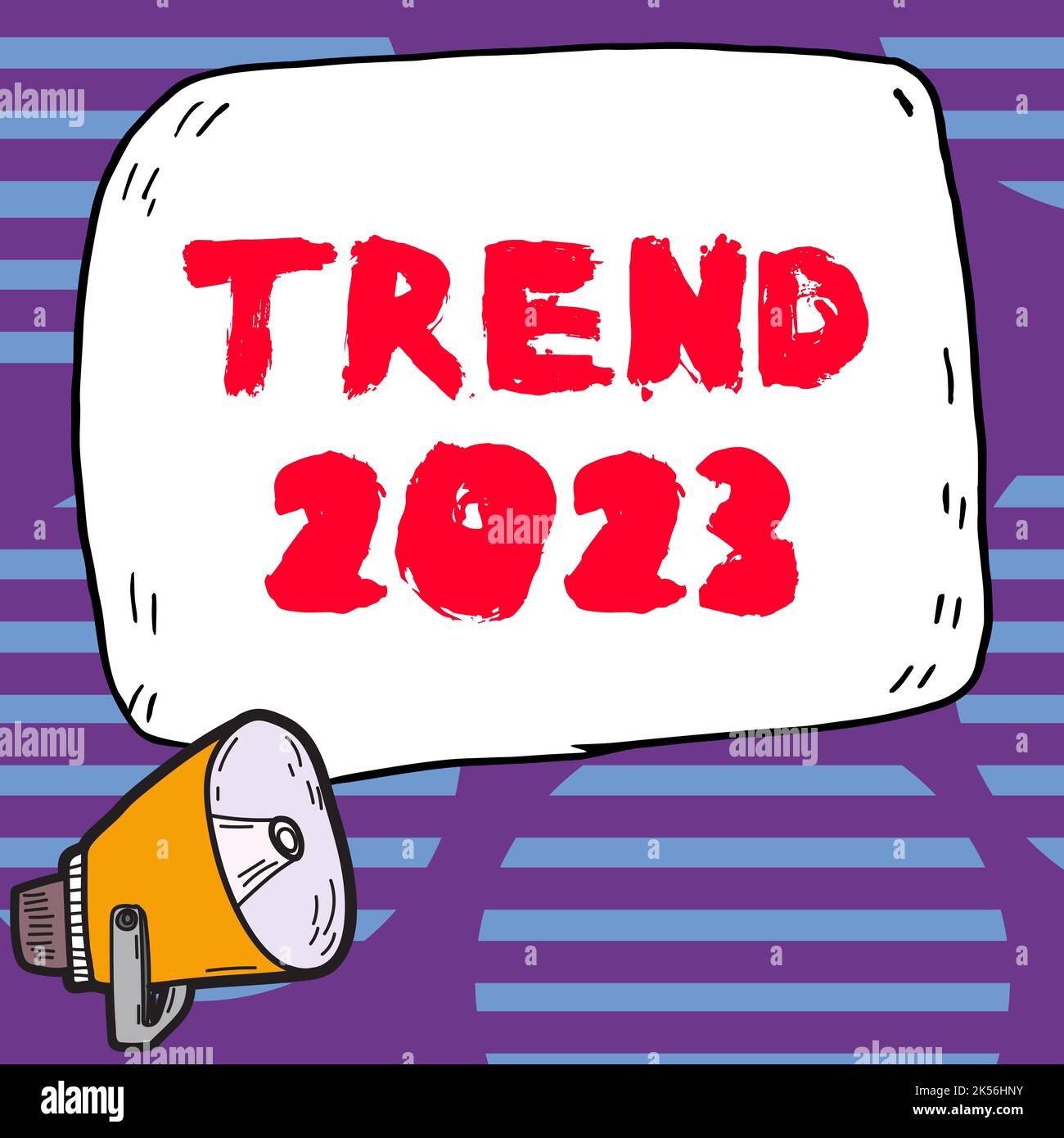 Handwriting text Trend 2023, Word for things that is famous for short ...