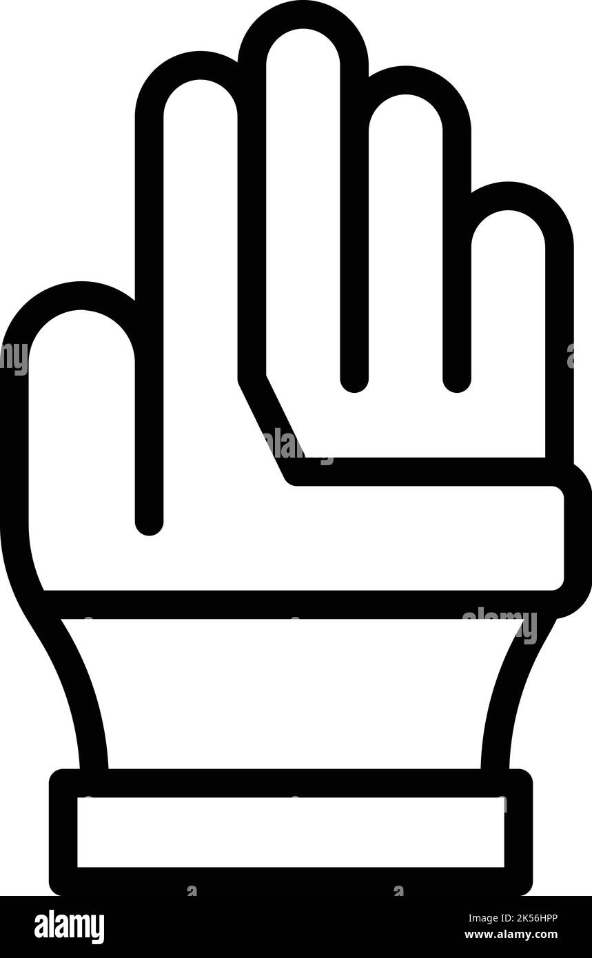 Ski gloves icon outline vector. Hand boxer. Glove sport Stock Vector ...