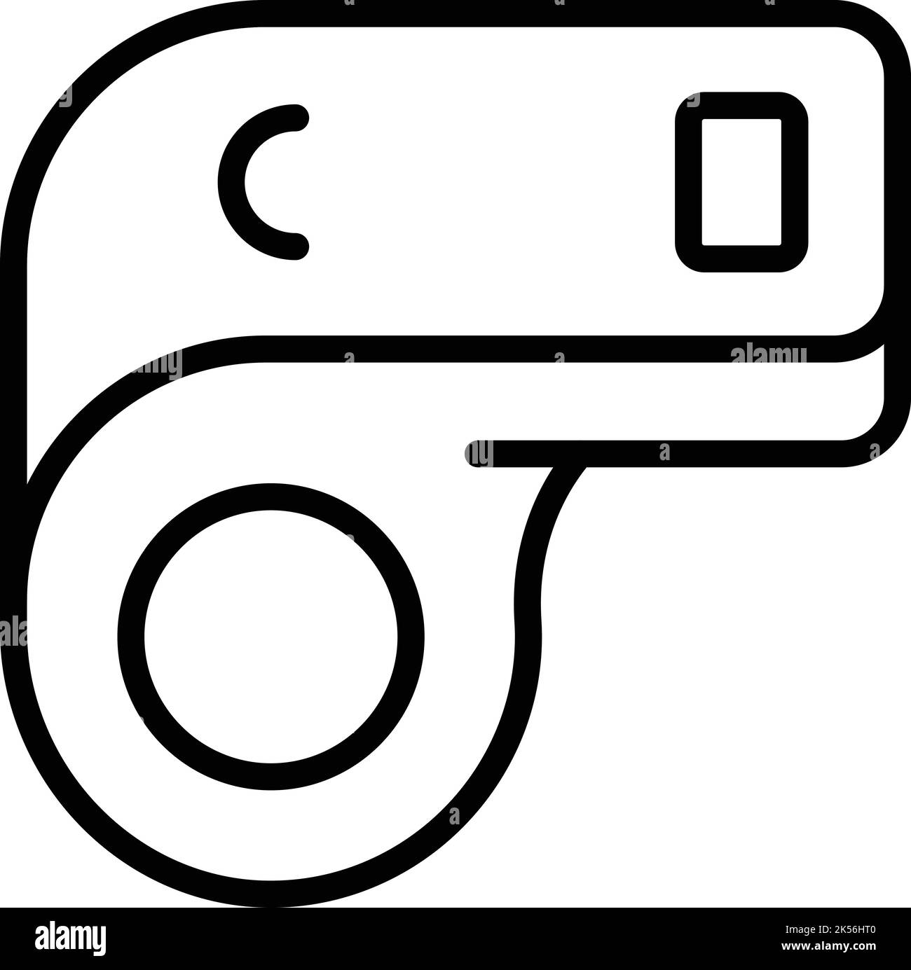 Sport whistle icon outline vector. Gym exercise. Play child Stock ...