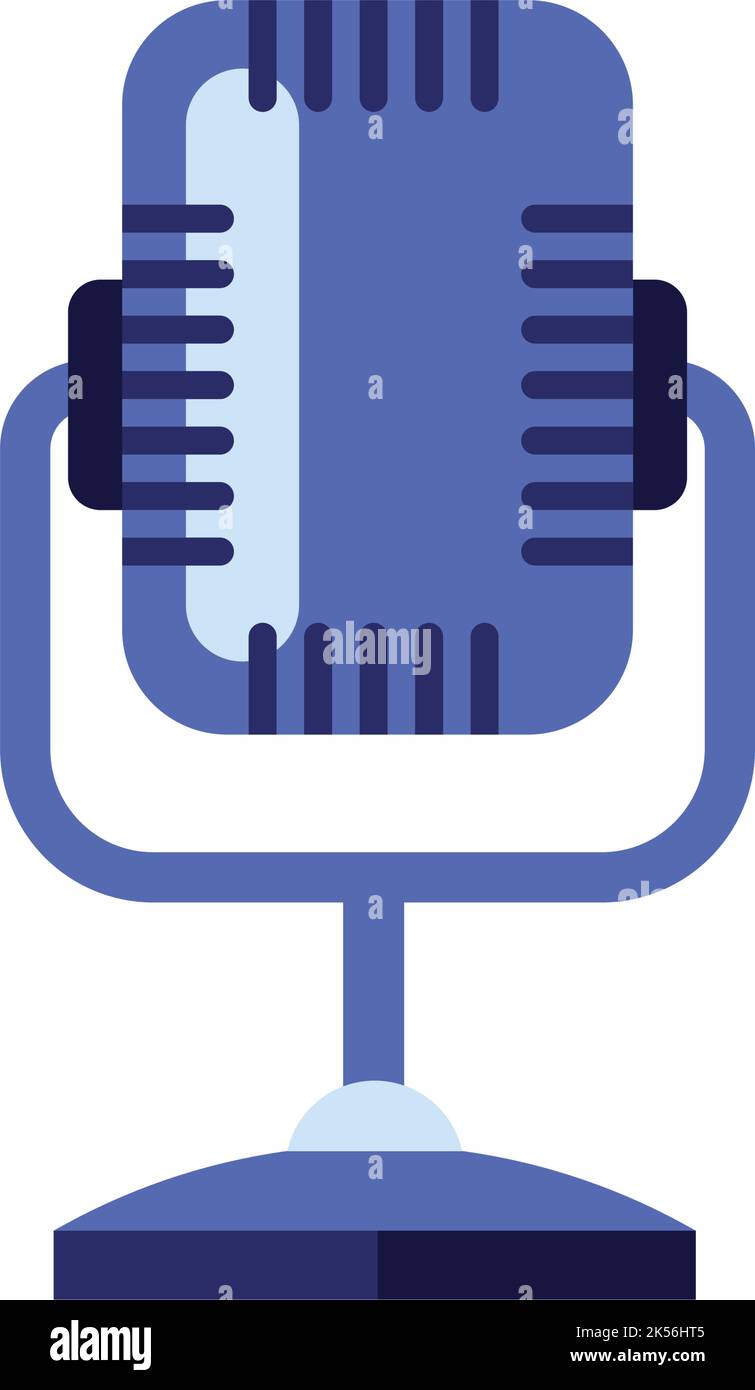 retro mic device isolated icon Stock Vector Image & Art - Alamy
