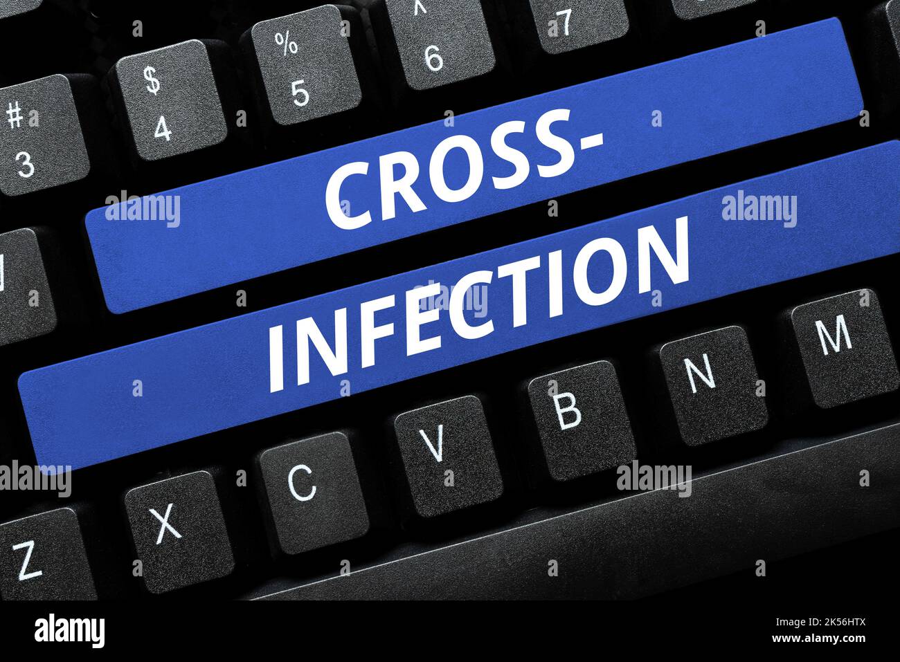Hand writing sign Cross Infection, Internet Concept disease-causing ...