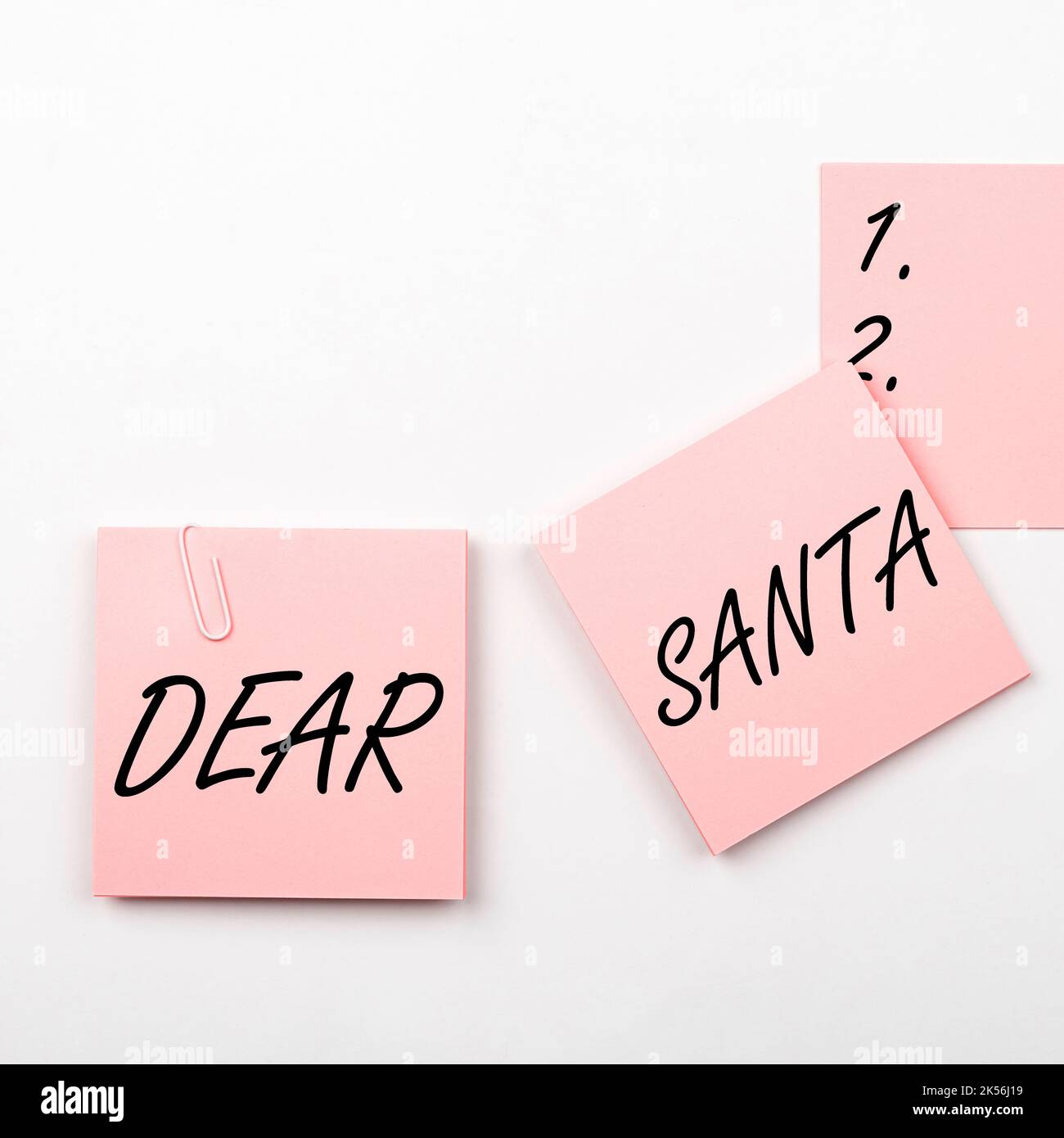 Handwriting text Dear Santa, Business concept letter intended for Santa ...