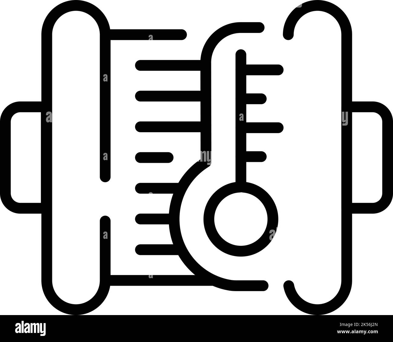 Car engine temperature icon outline vector. Water coolant. Auto fluid ...