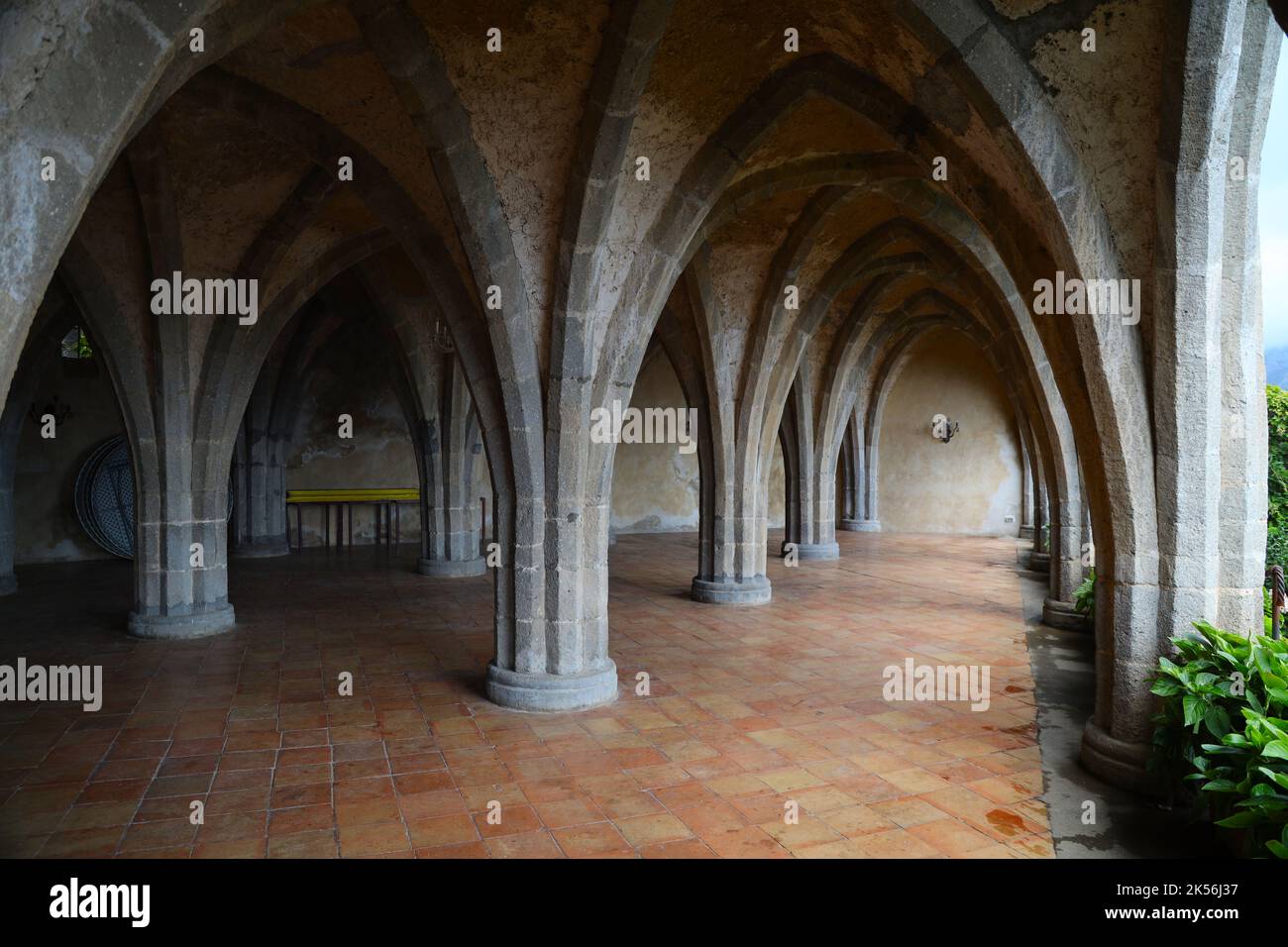 Gorgeous colonnade at Villa Cimbrone in Ravello, Italy Stock Photo - Alamy
