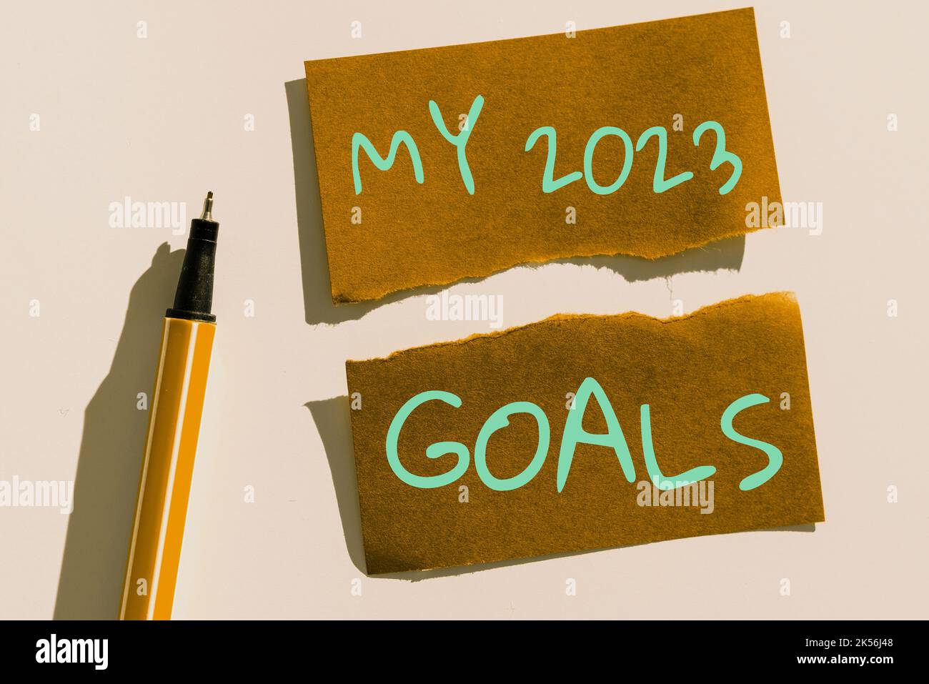 Text showing inspiration My 2023 Goals, Concept meaning setting up ...