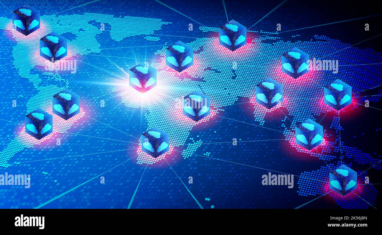 Distributed Cloud Computing Concept - Multiple Distributed Clouds Used ... Distributed Cloud Computing Concept - Multiple Distributed Clouds Used ...