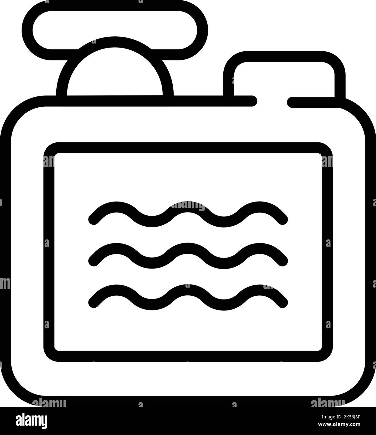 Coolant pot icon outline vector. Car water. Antifreeze fluid Stock ...