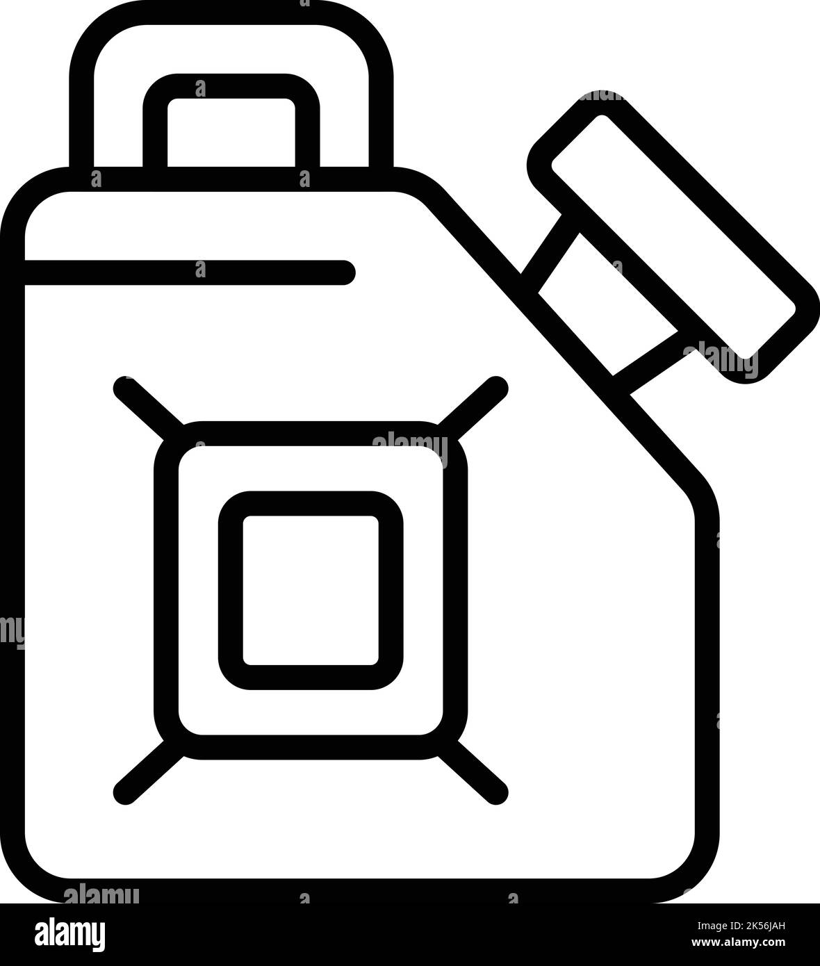 Coolant canister icon outline vector. Water fluid. Check level Stock ...