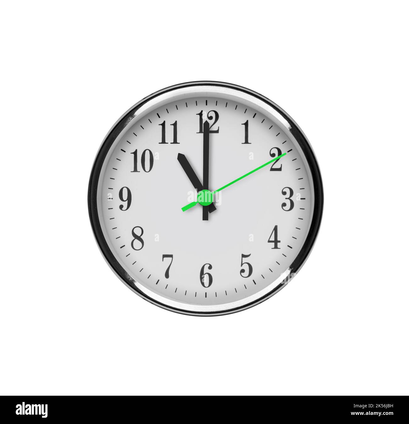 White wall clock isolated on white background Stock Photo - Alamy