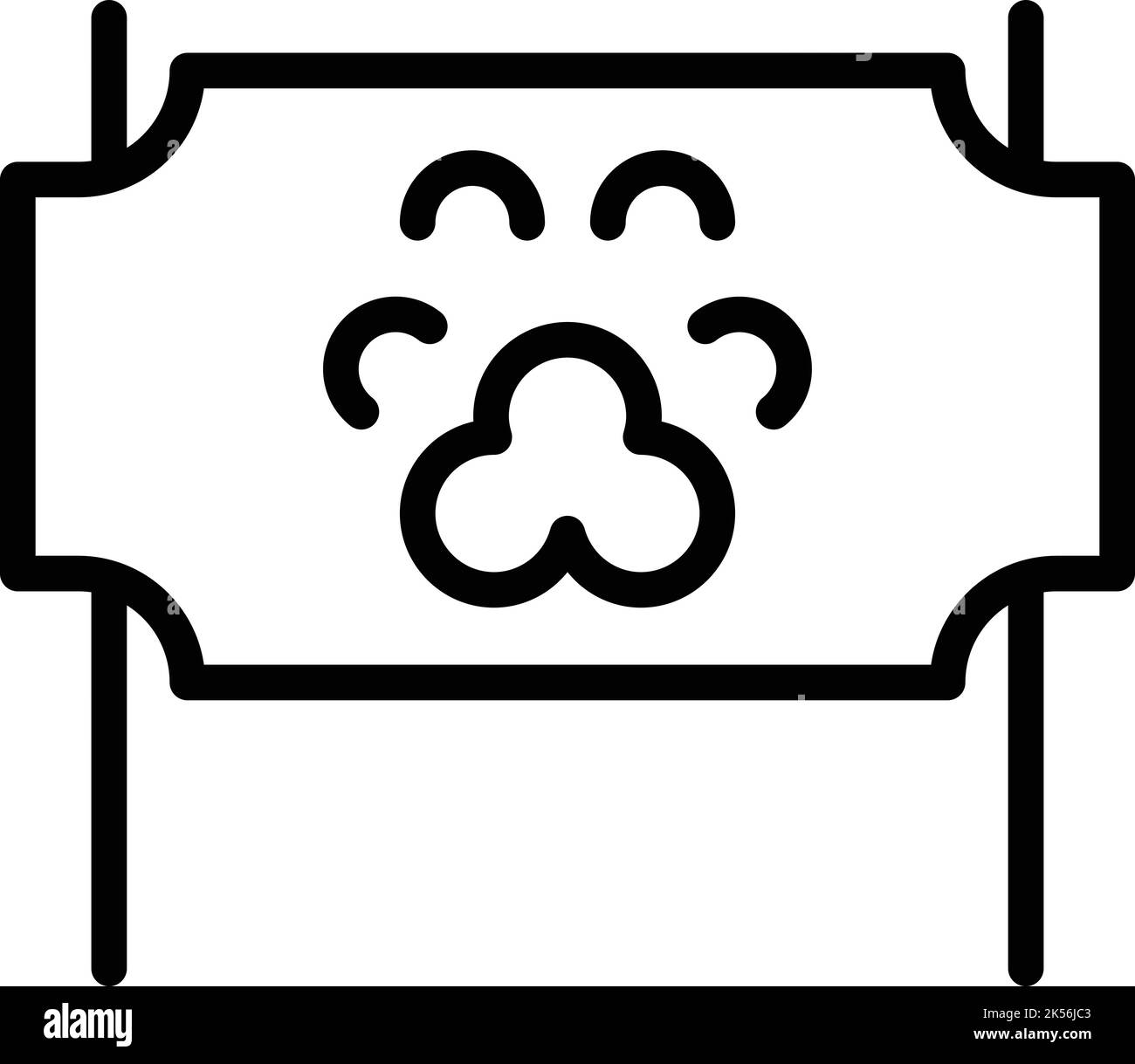 Zoo entrance icon outline vector. Jungle ticket. Animal card Stock ...