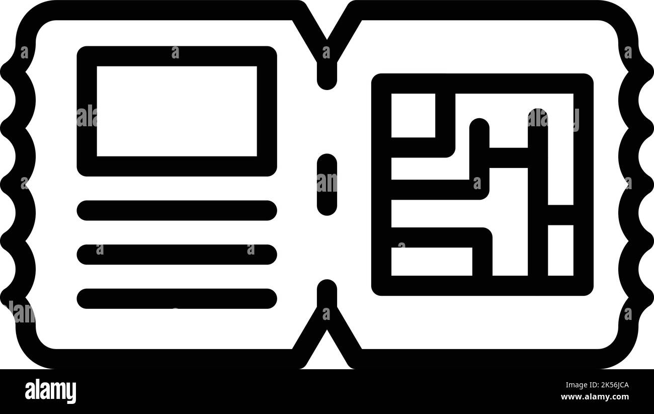 Zoo pass icon outline vector. Animal admission. Show event Stock Vector ...