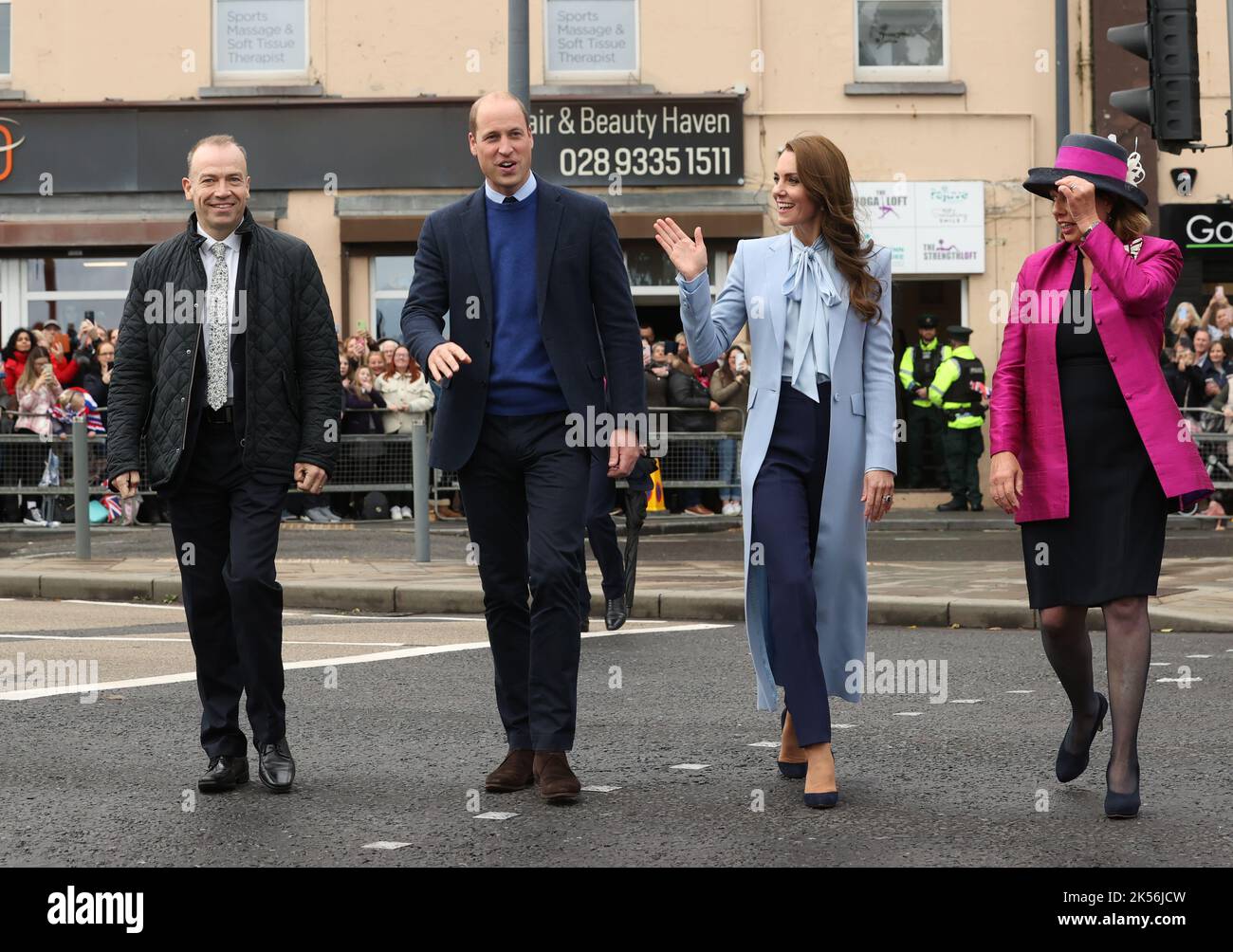 (Left-right) Secretary of State for Northern Ireland Chris Heaton ...